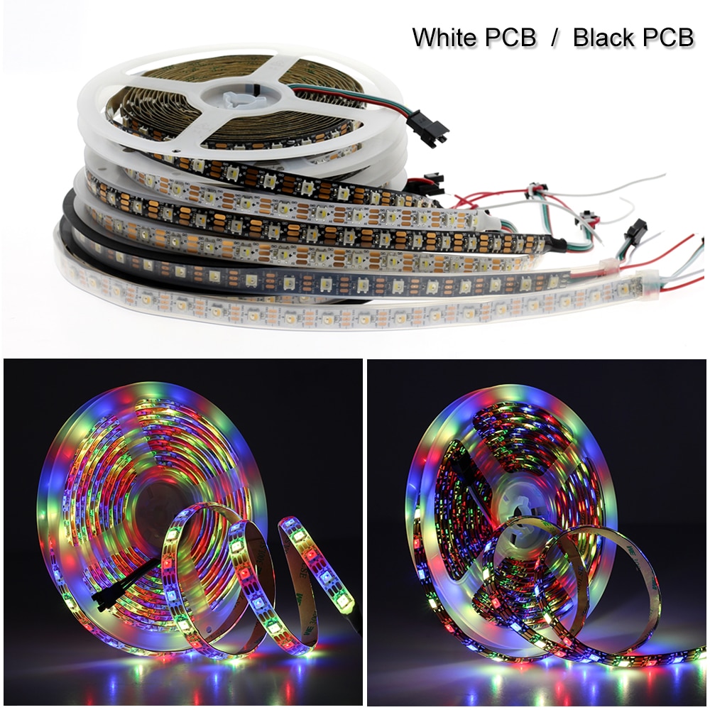DC5V SK6812 Pixel LED Strip Emitting RGBW / RGBWW 4 in 1 Flexible LED Light 1 Meter | SatisLED